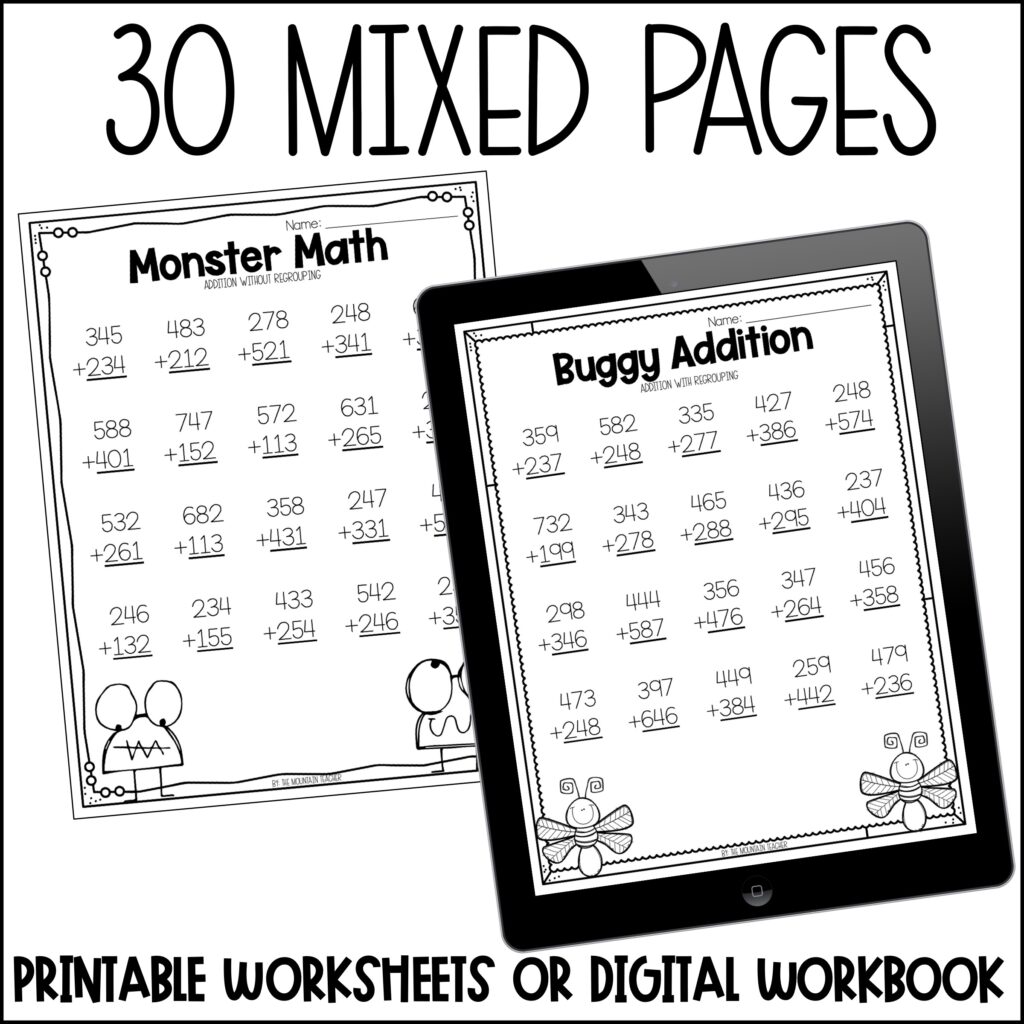 2 And 3 Digit Addition And Subtraction Worksheets BUNDLE Made By Teachers 2-and-3-digit-addition-and-subtraction-worksheets-bundle-made-by-teachers
