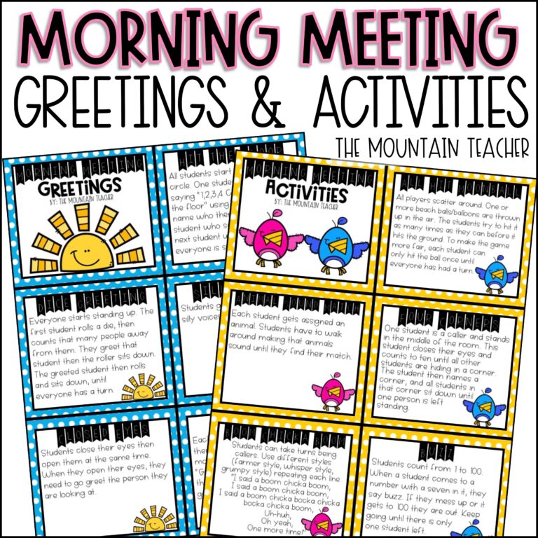Morning Meeting Greetings and Activities | Print and Digital for Google ...