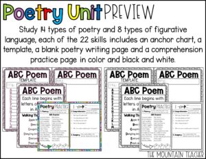 Reading Poetry Elements Unit | Writing Poems | Figurative Language ...