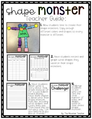 Shape Monster Geometry Activity - Made By Teachers