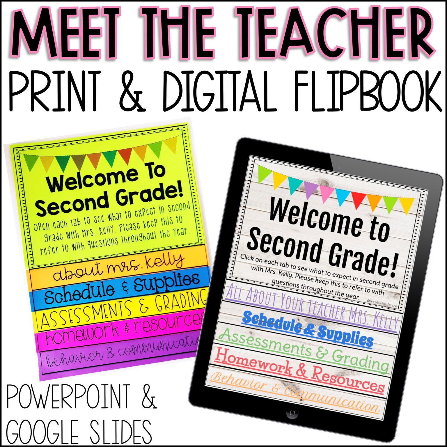 Meet the Teacher Template | Editable Flip Book | Digital and Printable ...