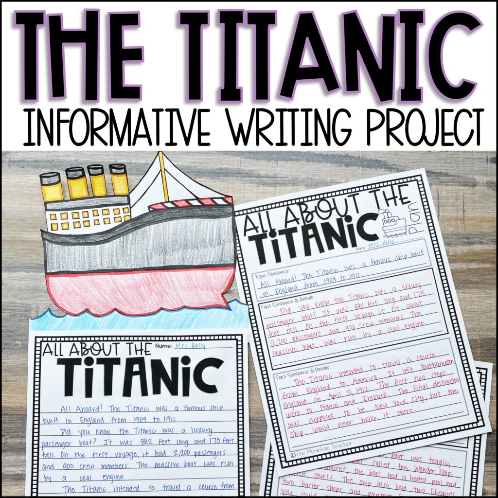 The Titanic Informative Research and Writing Project with a Craft ...