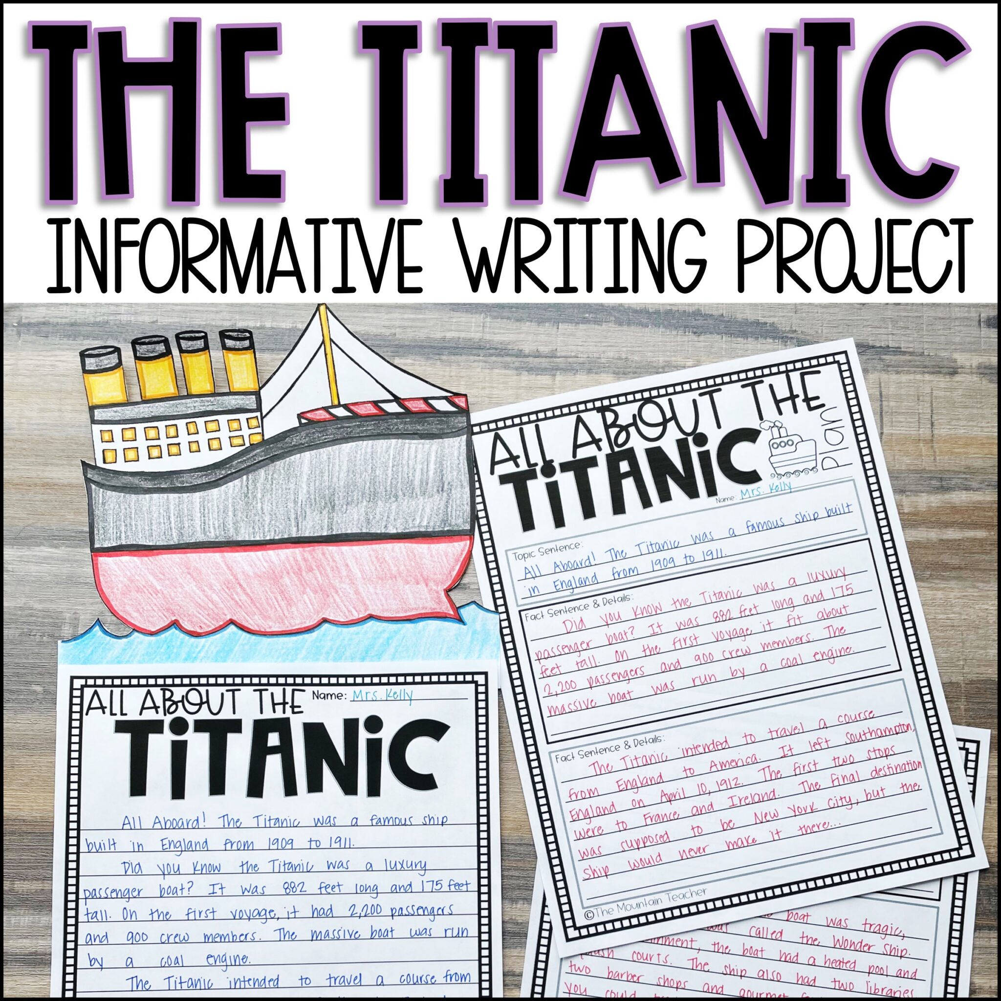 The Titanic Informative Research and Writing Project with a Craft ...