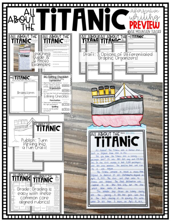 The Titanic Informative Research and Writing Project with a Craft ...
