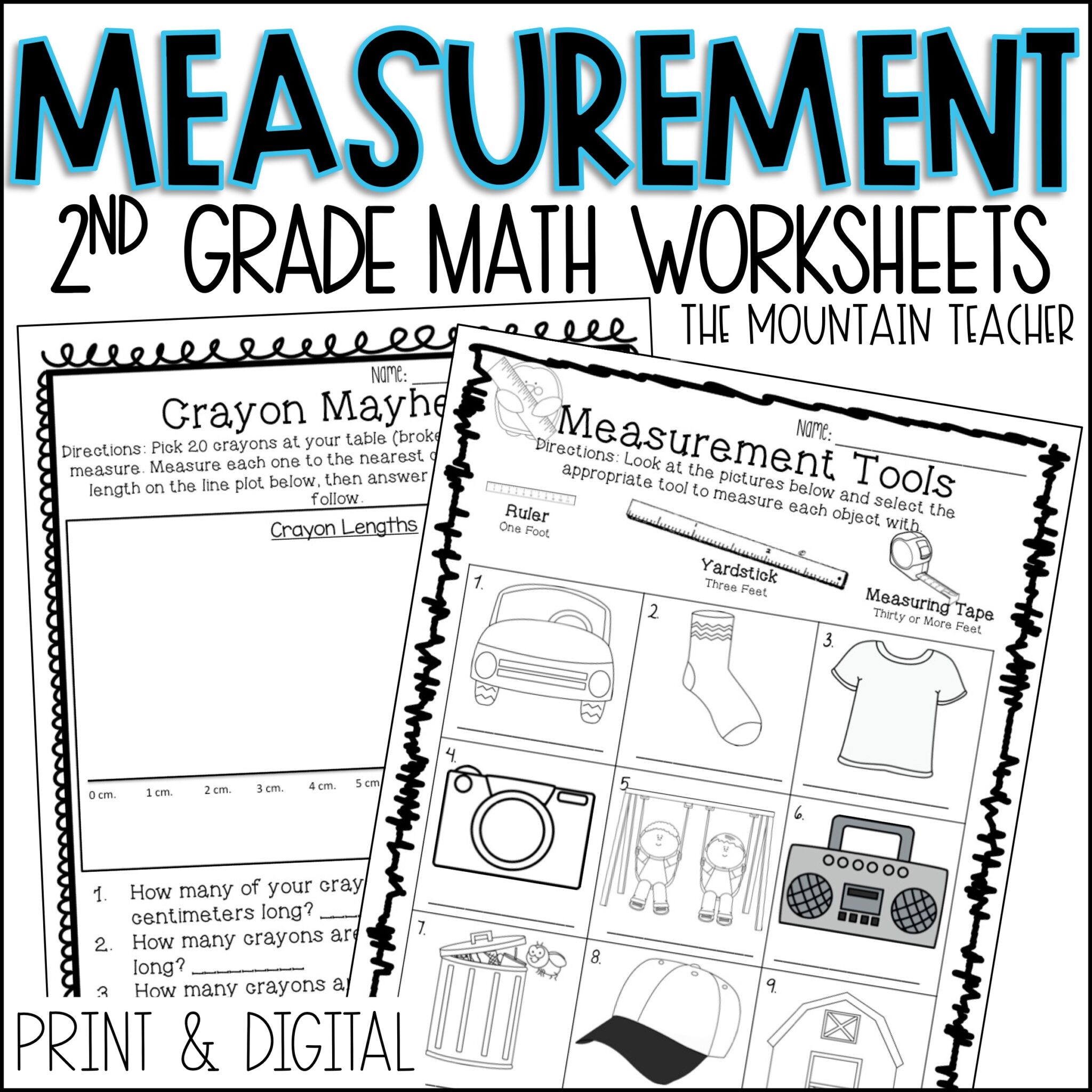 Measurement Worksheets and Assessments | Printable and Google Slides ...
