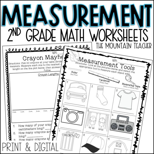 Measurement Worksheets and Assessments | Printable and Google Slides ...