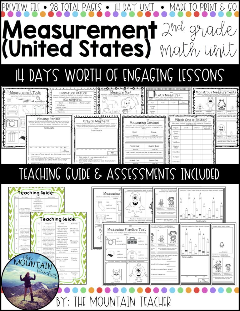 Measurement Worksheets and Assessments | Printable and Google Slides ...