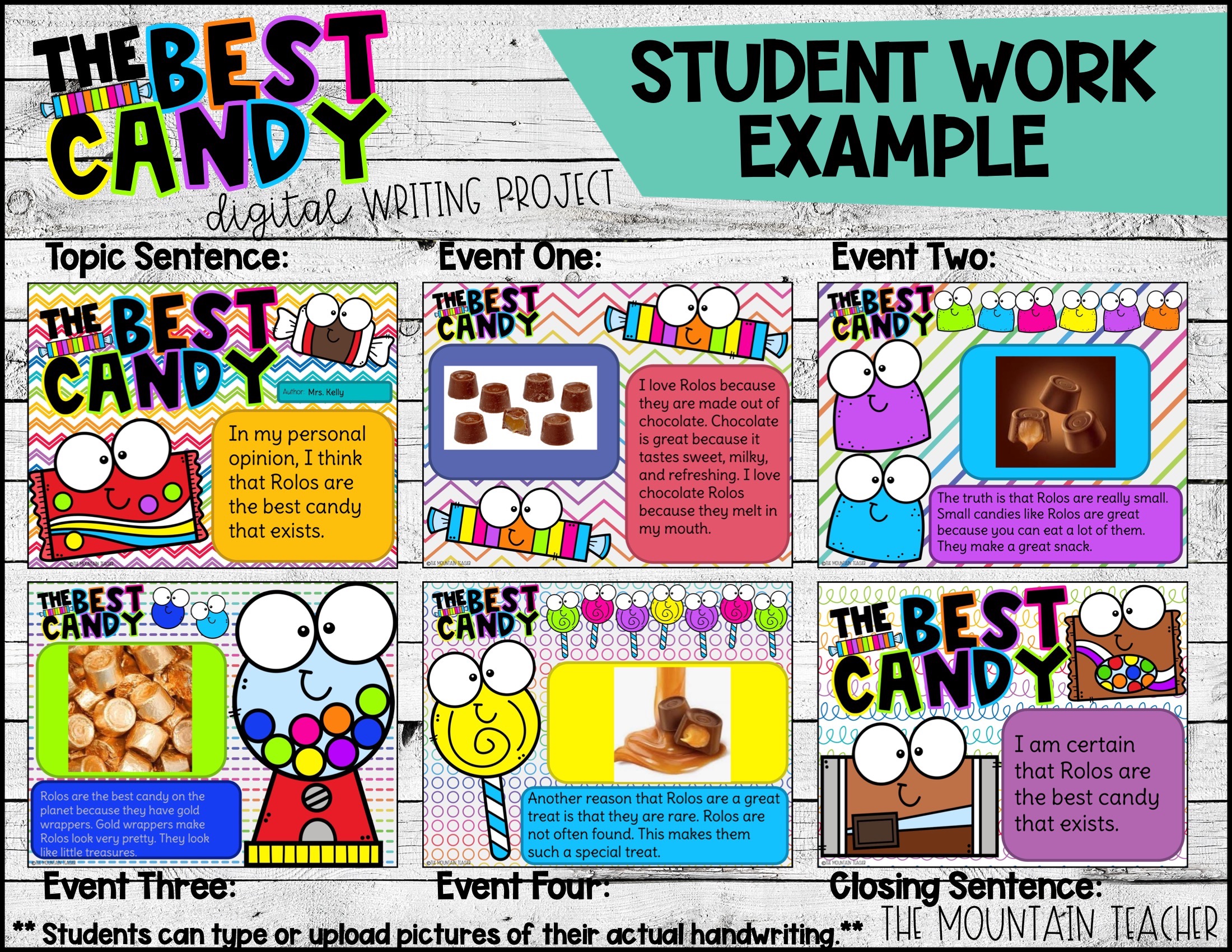 Digital Best Candy Google Slides Persuasive Writing Prompt and Videos ...