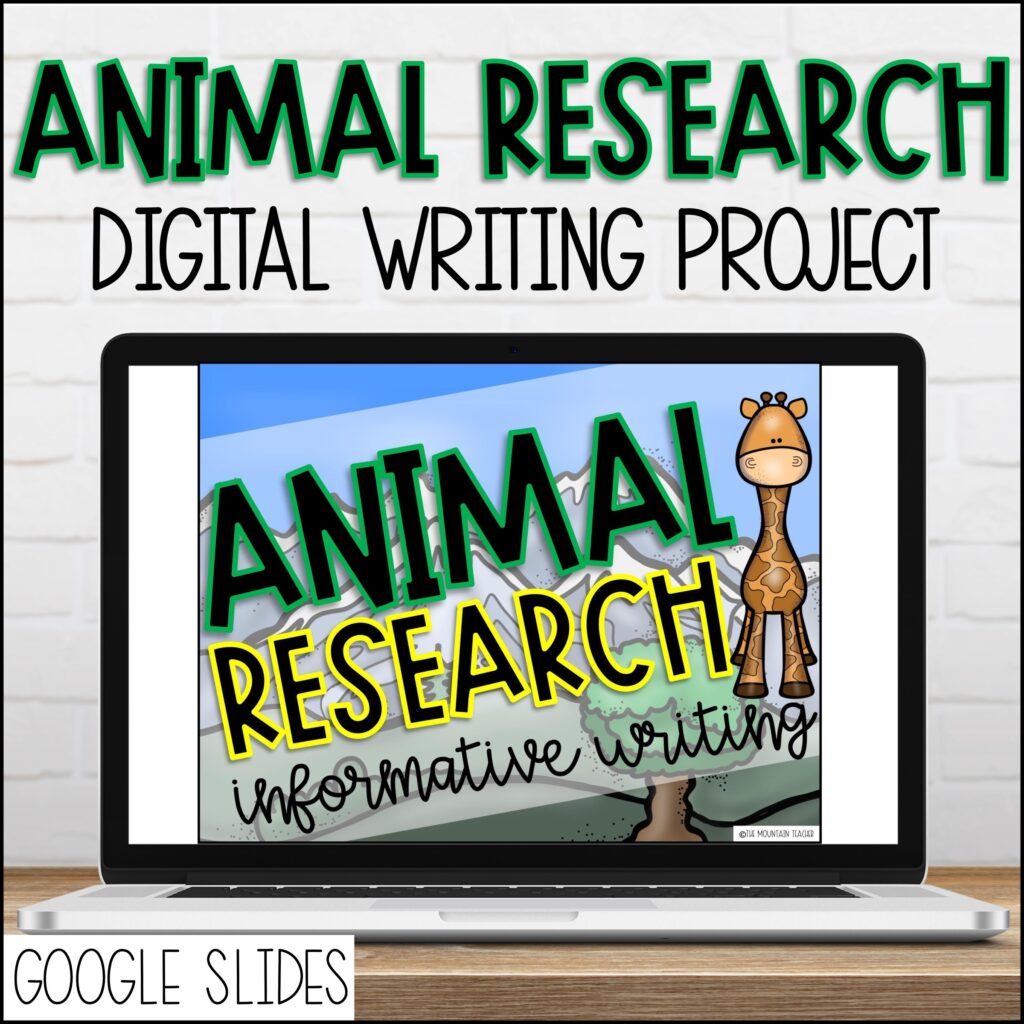 Animal Research Project | Google Slides Informative Writing Prompt with ...