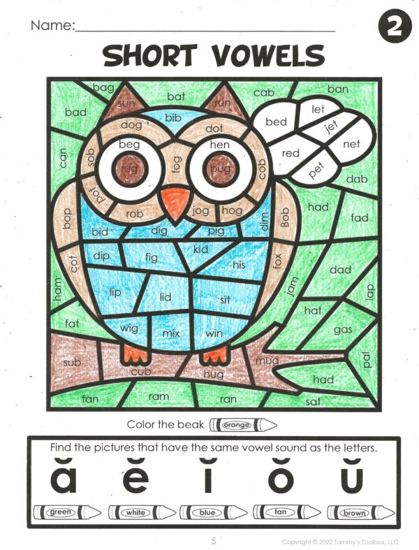 Fall Color by Code Phonics Sounds - Made By Teachers