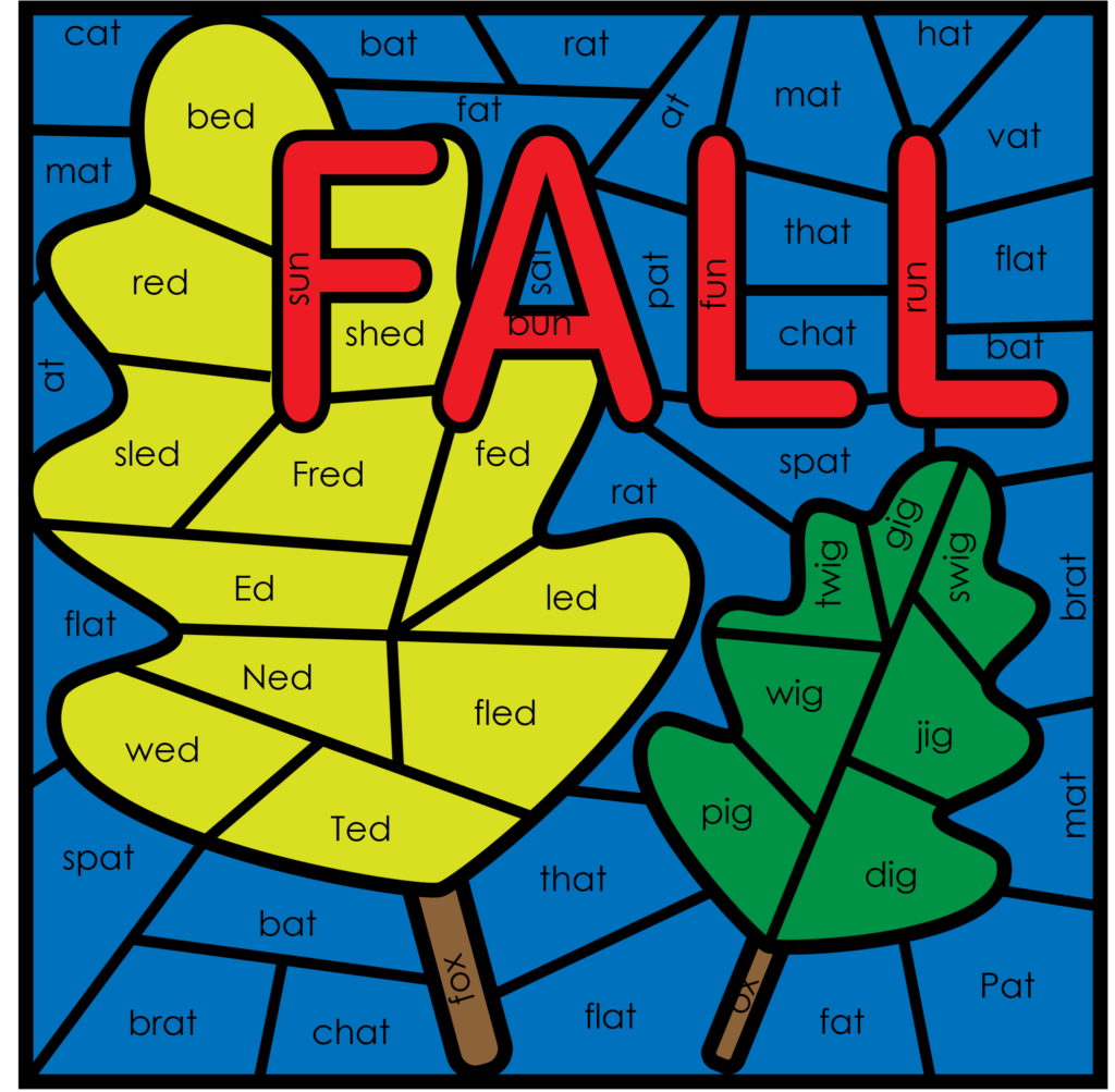 Fall Color by Code Phonics Sounds - Made By Teachers
