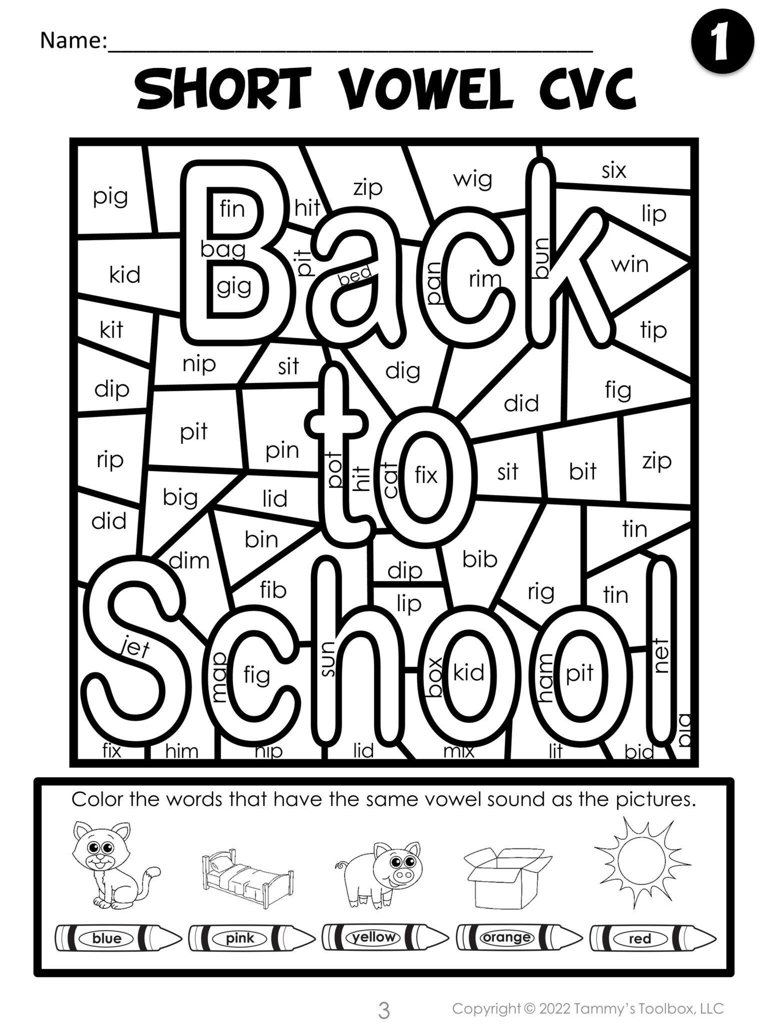 Back to School Color by Code Phonics Activities - Made By Teachers
