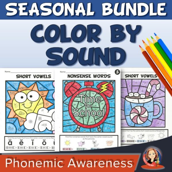 Color by Code Phonics Coloring Page Bundle - Made By Teachers