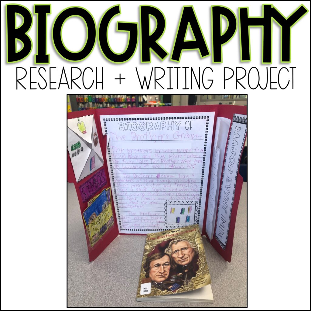 Biography Research Project | Writing Template and Lapbook | Made By ...