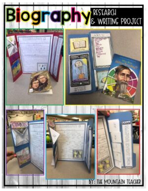 Biography Research Project | Writing Template and Lapbook | Made By ...