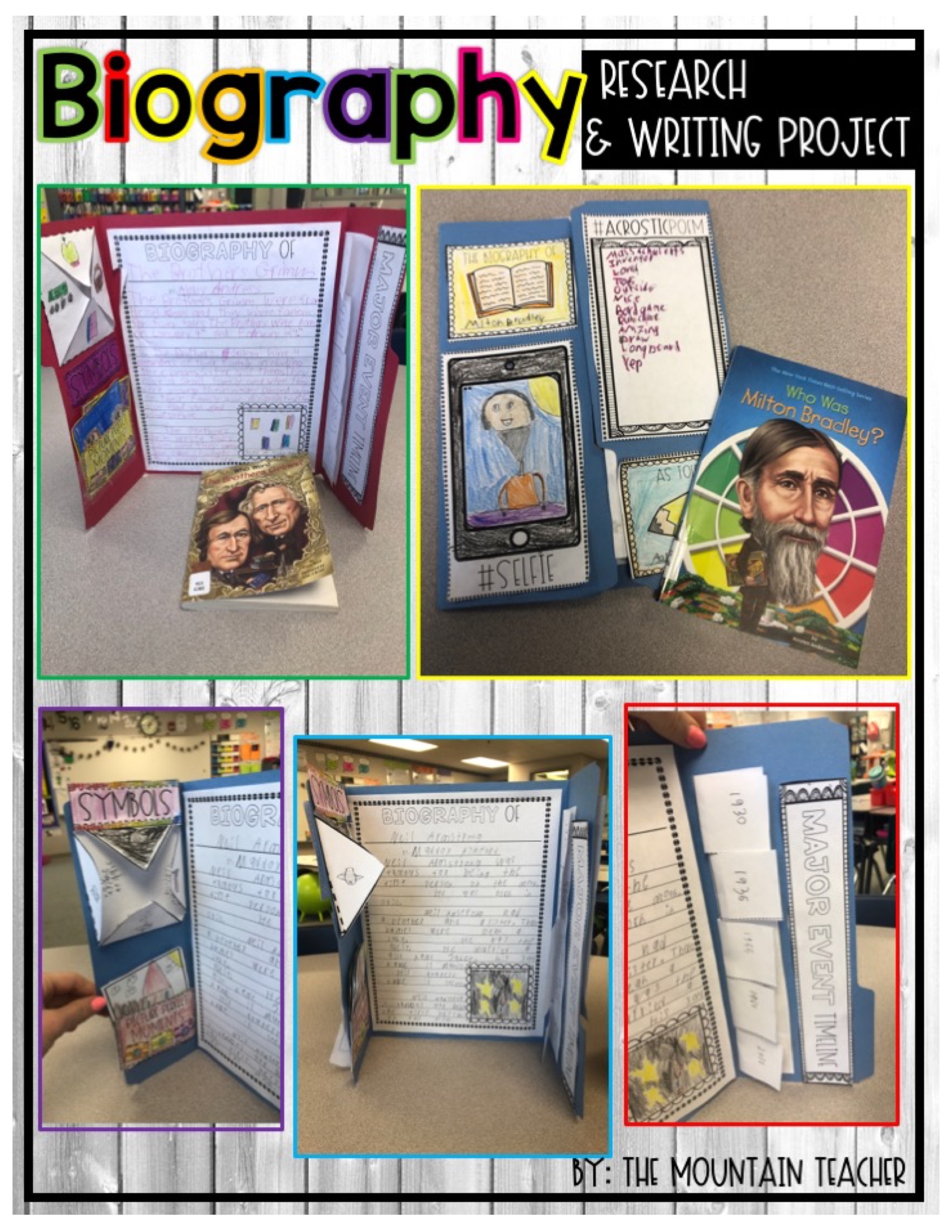 Biography Research Project | Writing Template and Lapbook - Made By ...