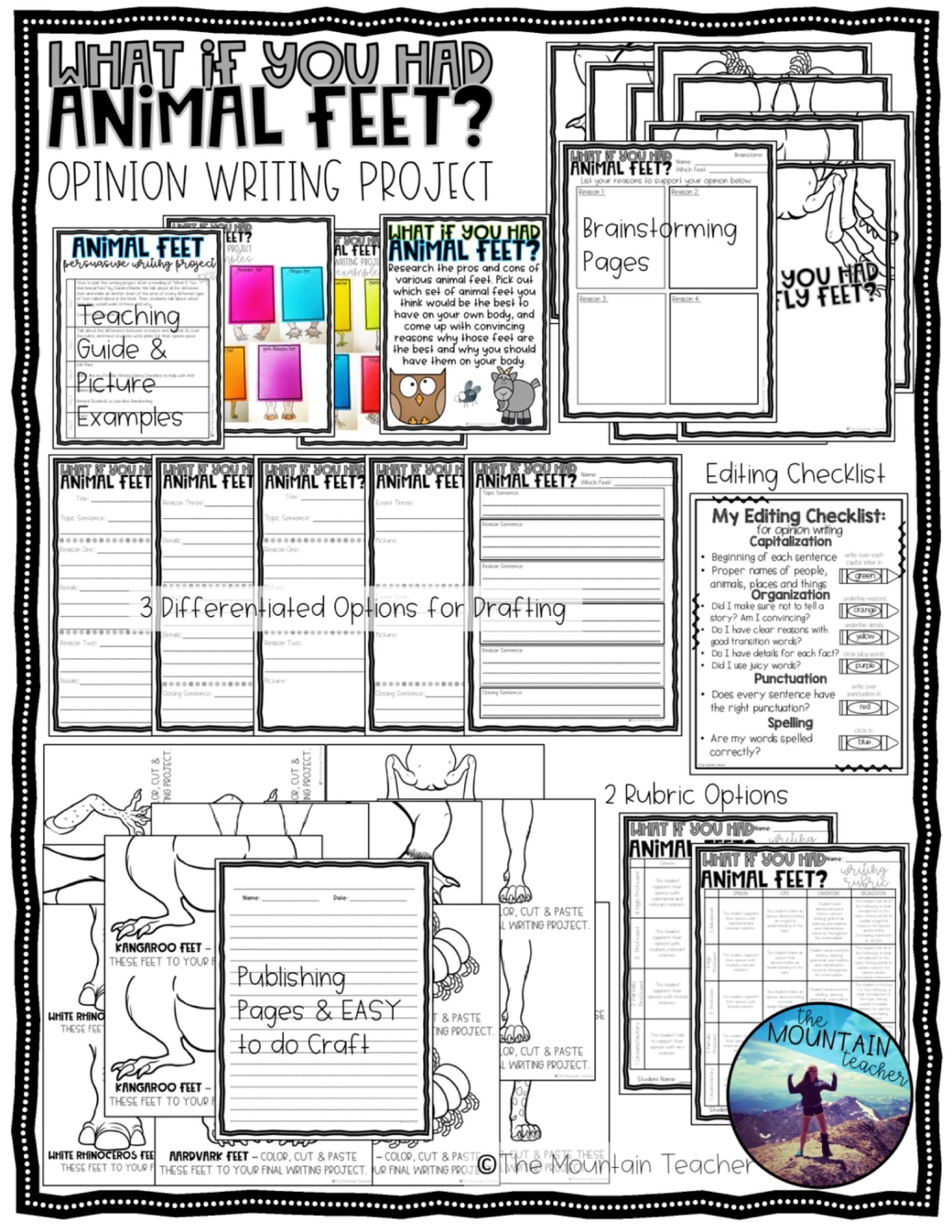 What If You Had Animal Feet Writing Activity | Animal Adaptation ...