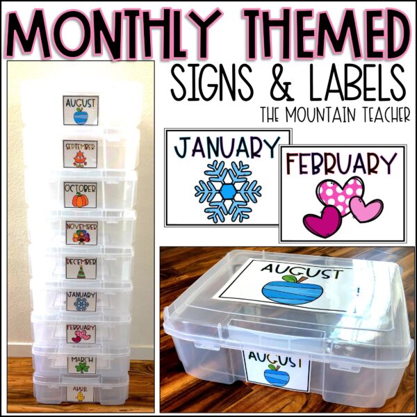 Classroom Organization | Monthly Signs and Labels - Made By Teachers