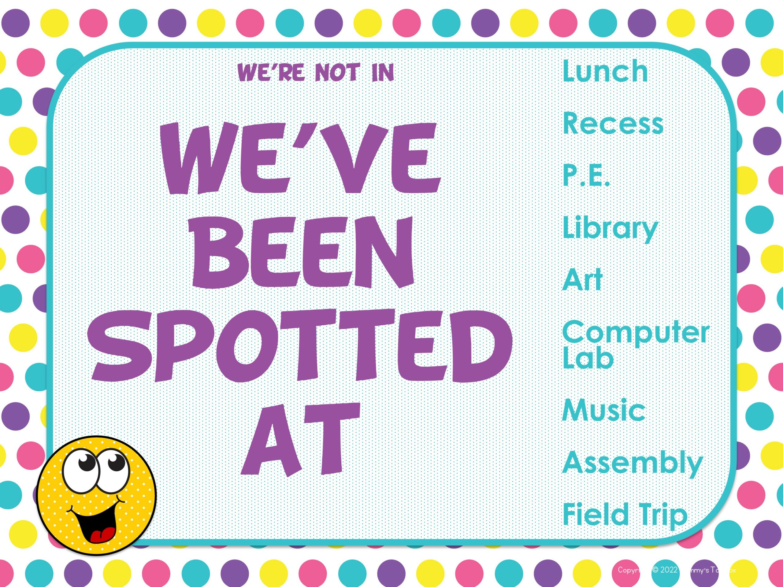 Where Are We Door Sign Poster for Classroom Management | Made By Teachers