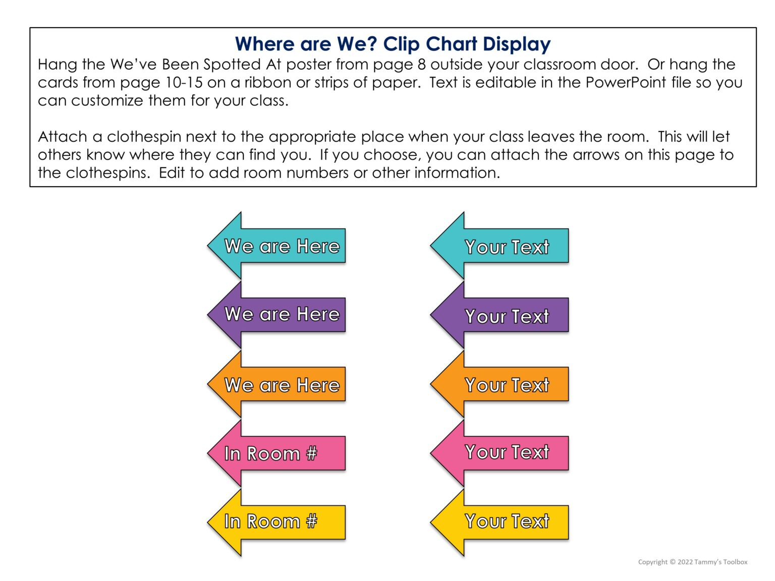 Where Are We Door Sign Poster for Classroom Management - Made By Teachers