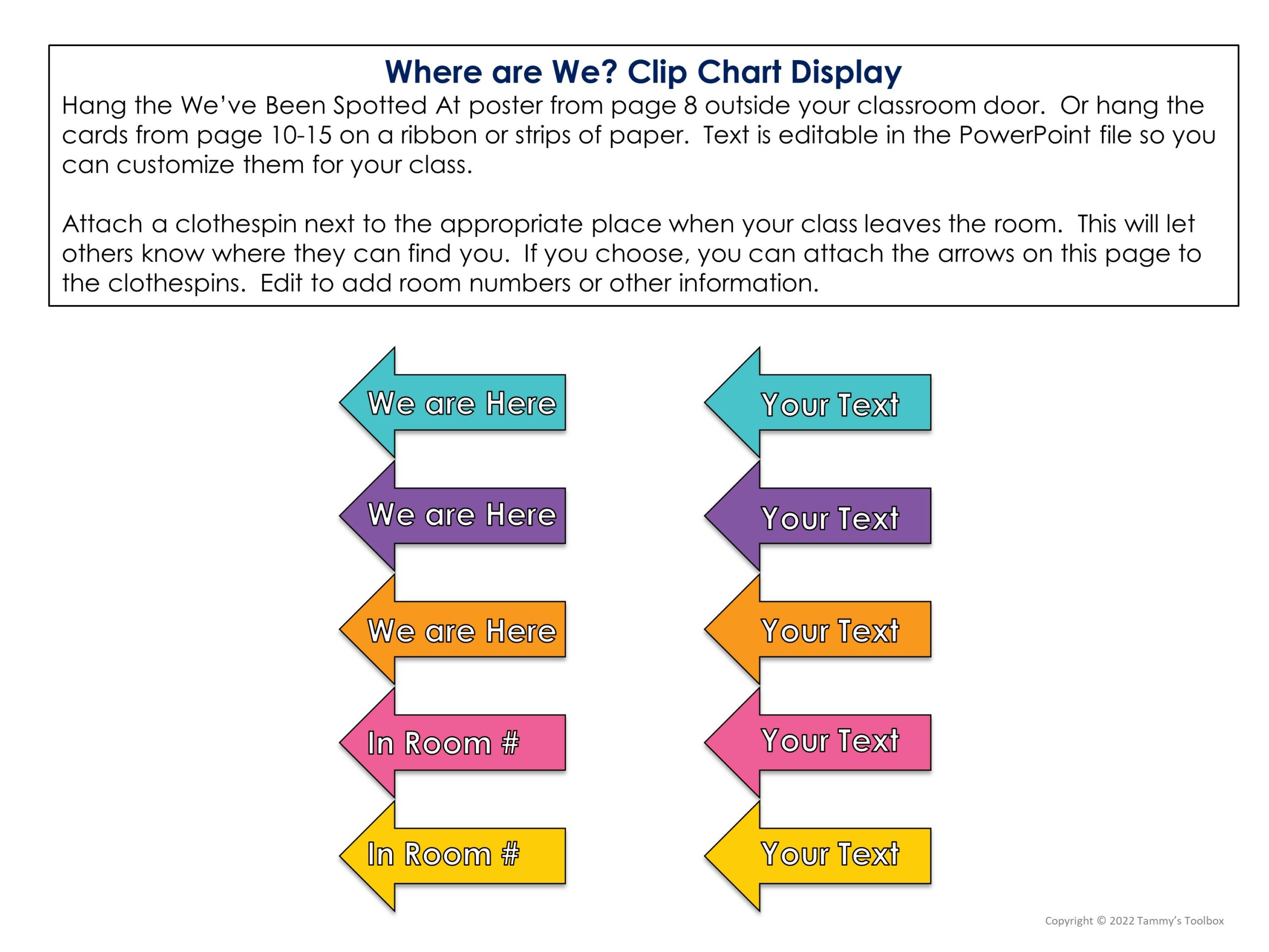 Where Are We Door Sign Poster for Classroom Management | Made By Teachers