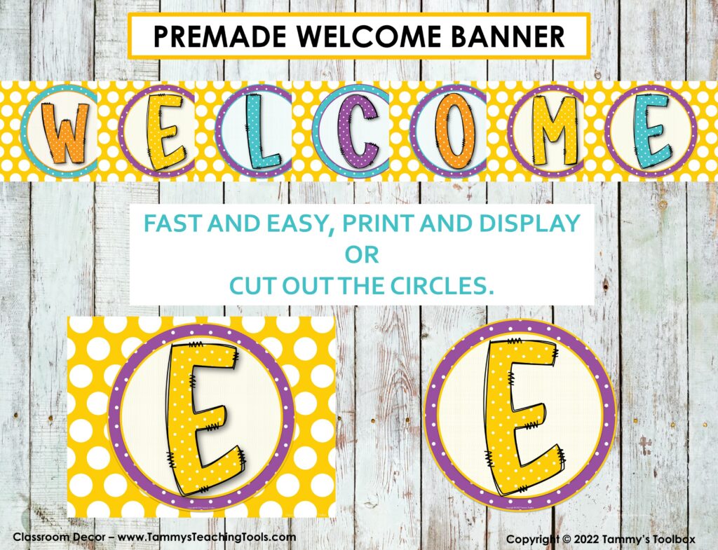 Classroom Organization Decor Bundle in Spots and Polka Dots - Made By ...