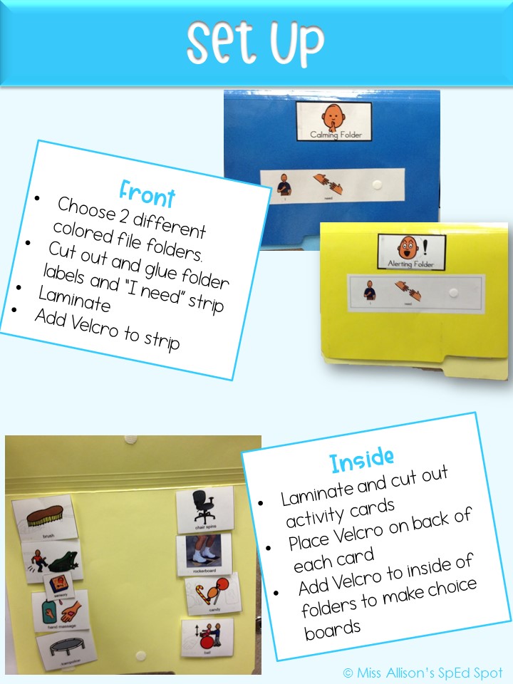 Calming and Alerting Sensory Folders for Occupational Therapists and ...