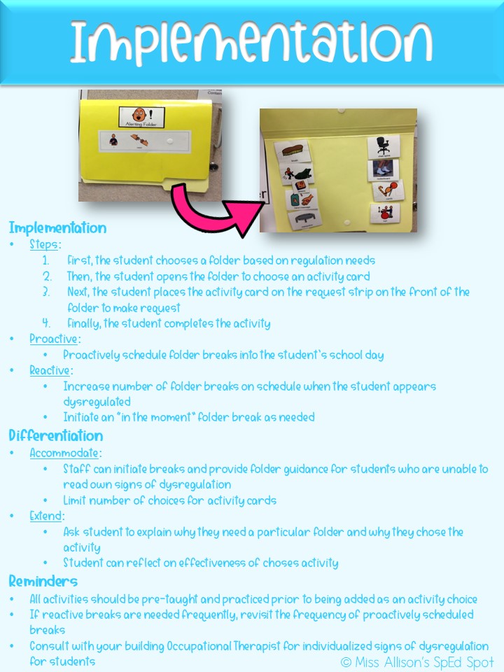 Calming and Alerting Sensory Folders for Occupational Therapists and ...