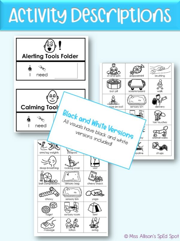 Calming and Alerting Sensory Folders for Occupational Therapists and ...