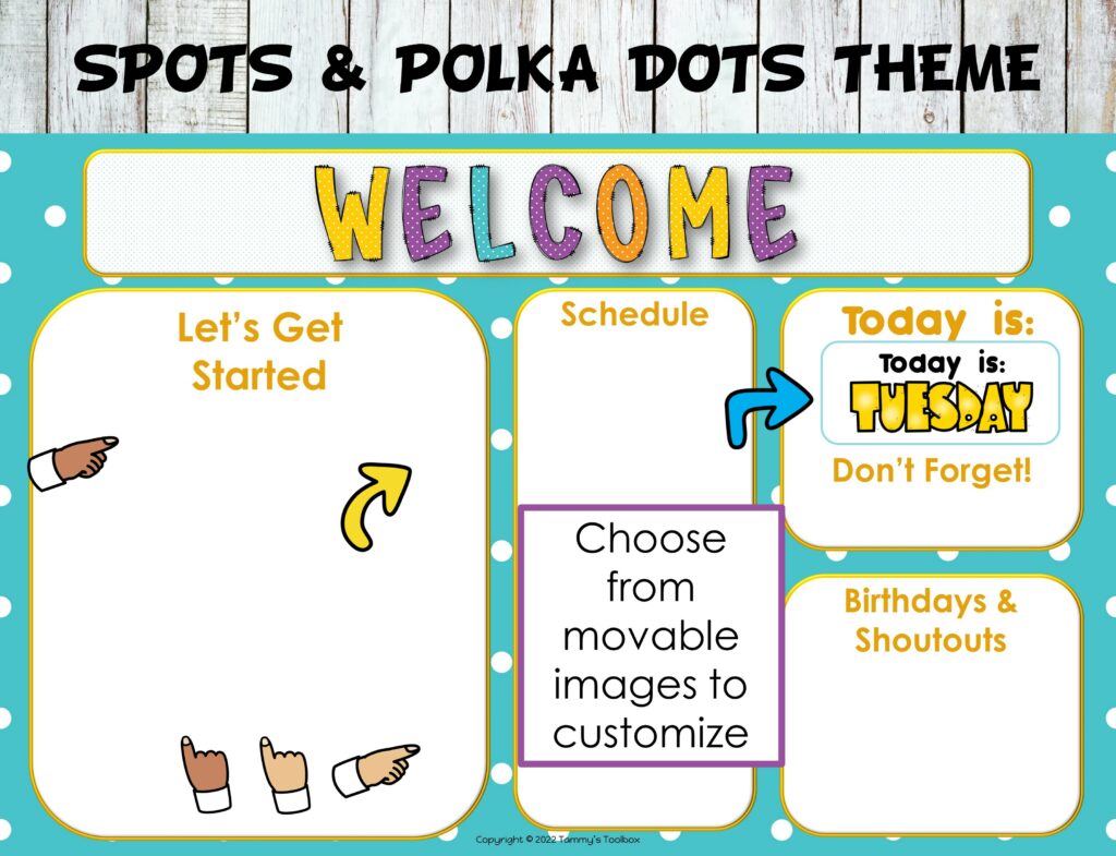 Classroom Organization Decor Bundle in Spots and Polka Dots - Made By ...