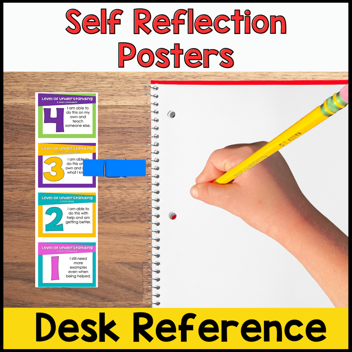 Student Self Reflection Levels of Understanding | Bright and Bold ...