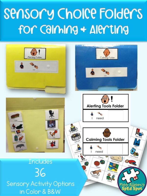 Calming and Alerting Sensory Folders for Occupational Therapists and ...