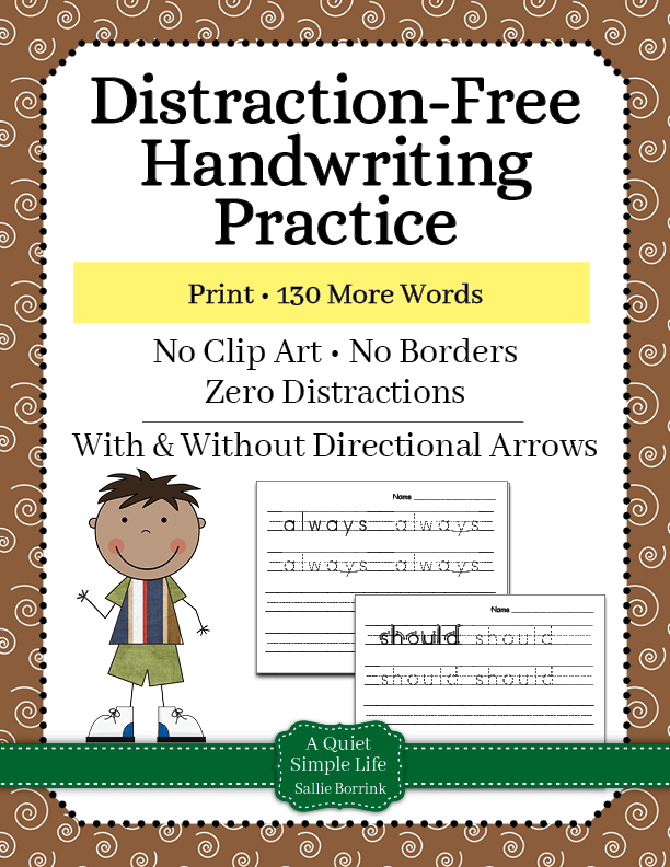 Distraction Free Handwriting Practice - Made By Teachers