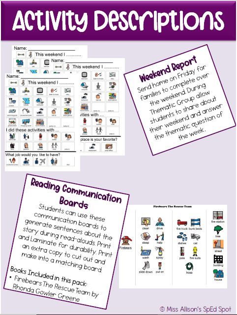 Community Helpers Thematic Unit for Preschool, Elementary, and Special ...