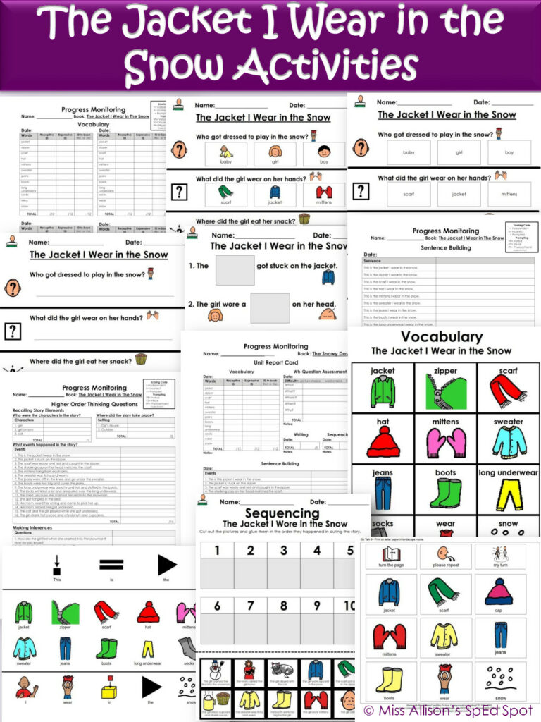 Snow and Winter Thematic Unit for Preschool, Elementary, and Special Ed ...