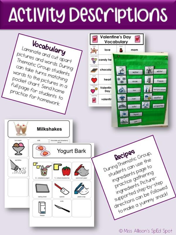 Valentine's Day Thematic Unit for Preschool, Elementary, and Special Ed ...