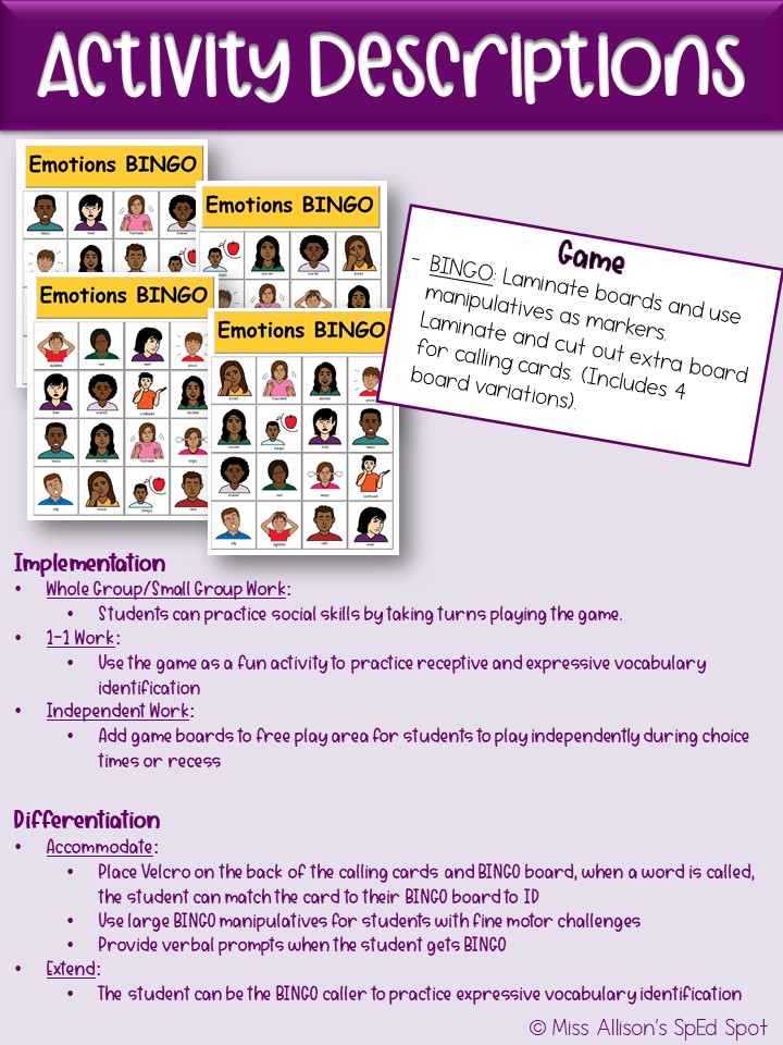 Emotions Thematic Unit for Preschool, Elementary, and Special Education ...