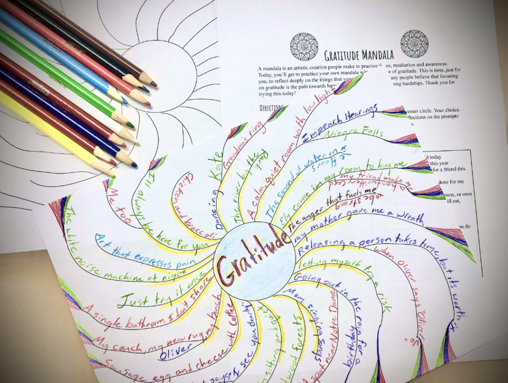 Gratitude Mandala | Fun Coloring and Writing Activity - Made By Teachers