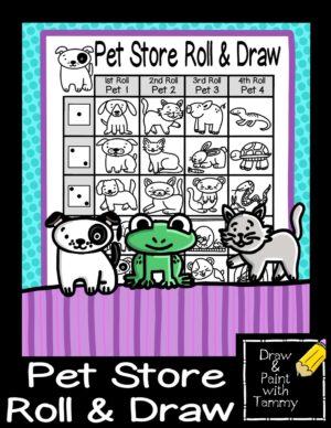 Pet Store Roll and Draw Printable Art Game and Art Sub Lesson | Made By ...