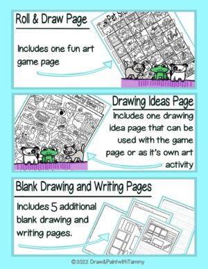 Pet Store Roll and Draw Printable Art Game and Art Sub Lesson | Made By ...