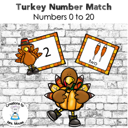 Counting (1-20) - Turkey Number Match - Made By Teachers