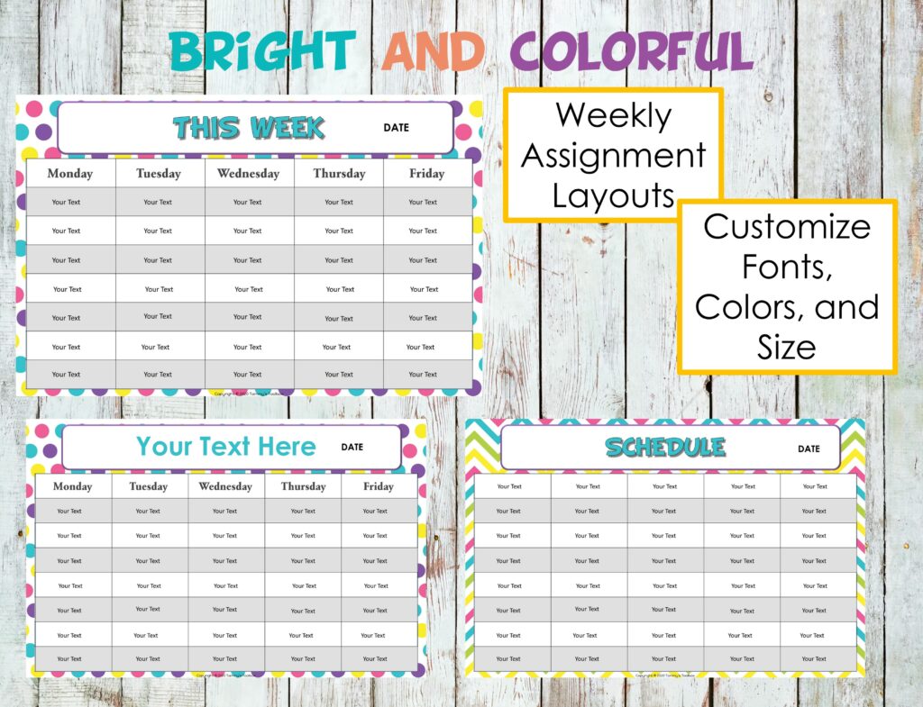 Digital Morning Meeting and Assignment Slides in Bright Colors - Made ...