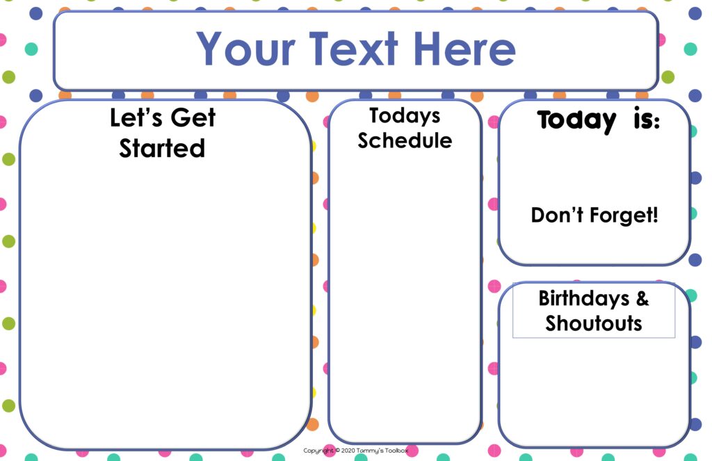Digital Morning Meeting and Assignment Slides in Bright Colors - Made ...