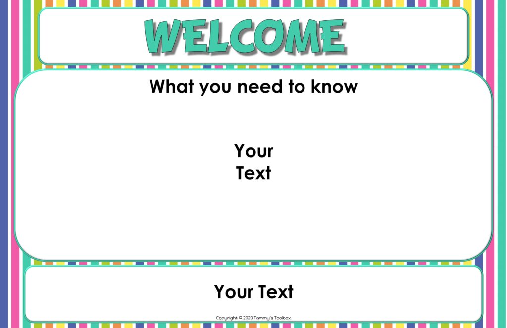 Digital Morning Meeting and Assignment Slides in Bright Colors - Made ...