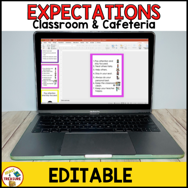 Classroom And Cafeteria Expectations | Editable | Bold and Bright ...