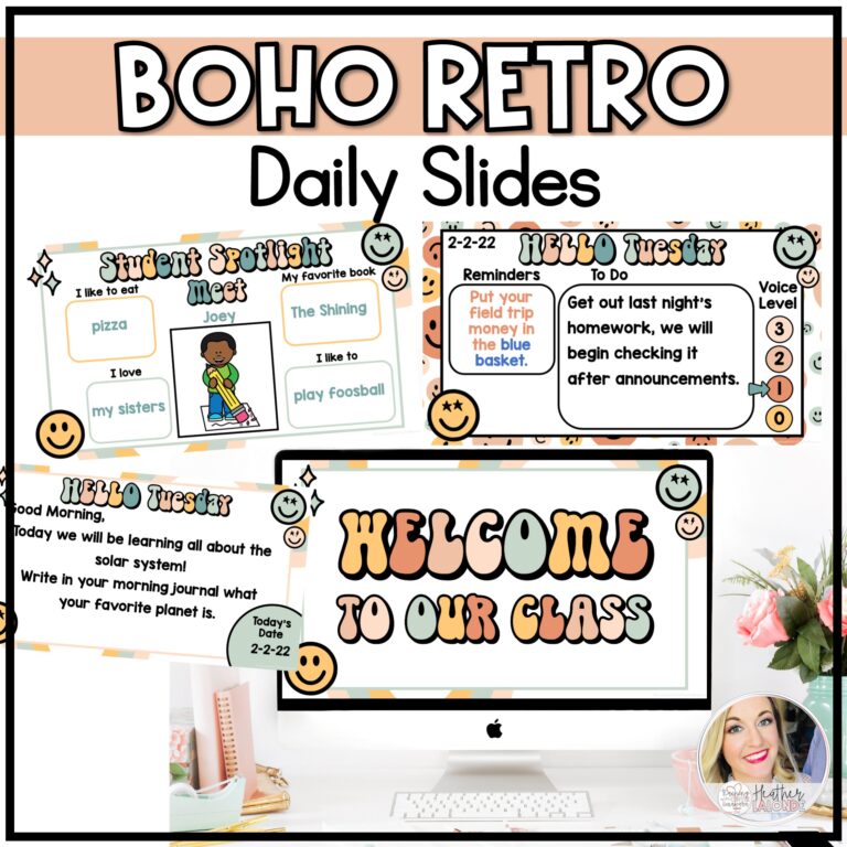 Retro Daily Slides Templates - Made By Teachers