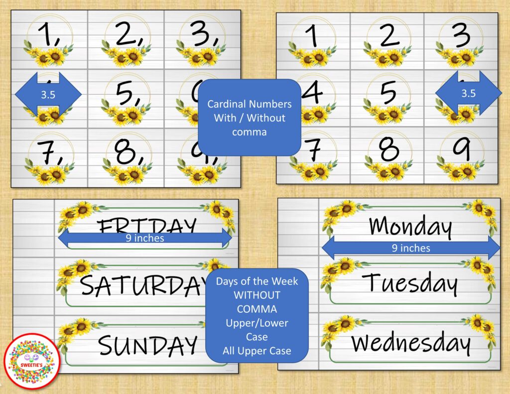Daily Flip Calendar 2022 to 2051 Farmhouse Sunflowers Theme - Made By ...