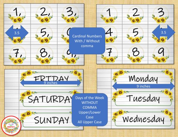 Daily Flip Calendar 2022 to 2051 Farmhouse Sunflowers Theme - Made By ...