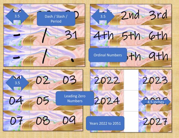 Daily Flip Calendar 2022 to 2051 Pastel Watercolor Gold Theme | Made By ...