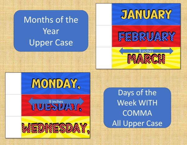 Daily Flip Calendar 2022 to 2051 Super Hero Theme - Made By Teachers